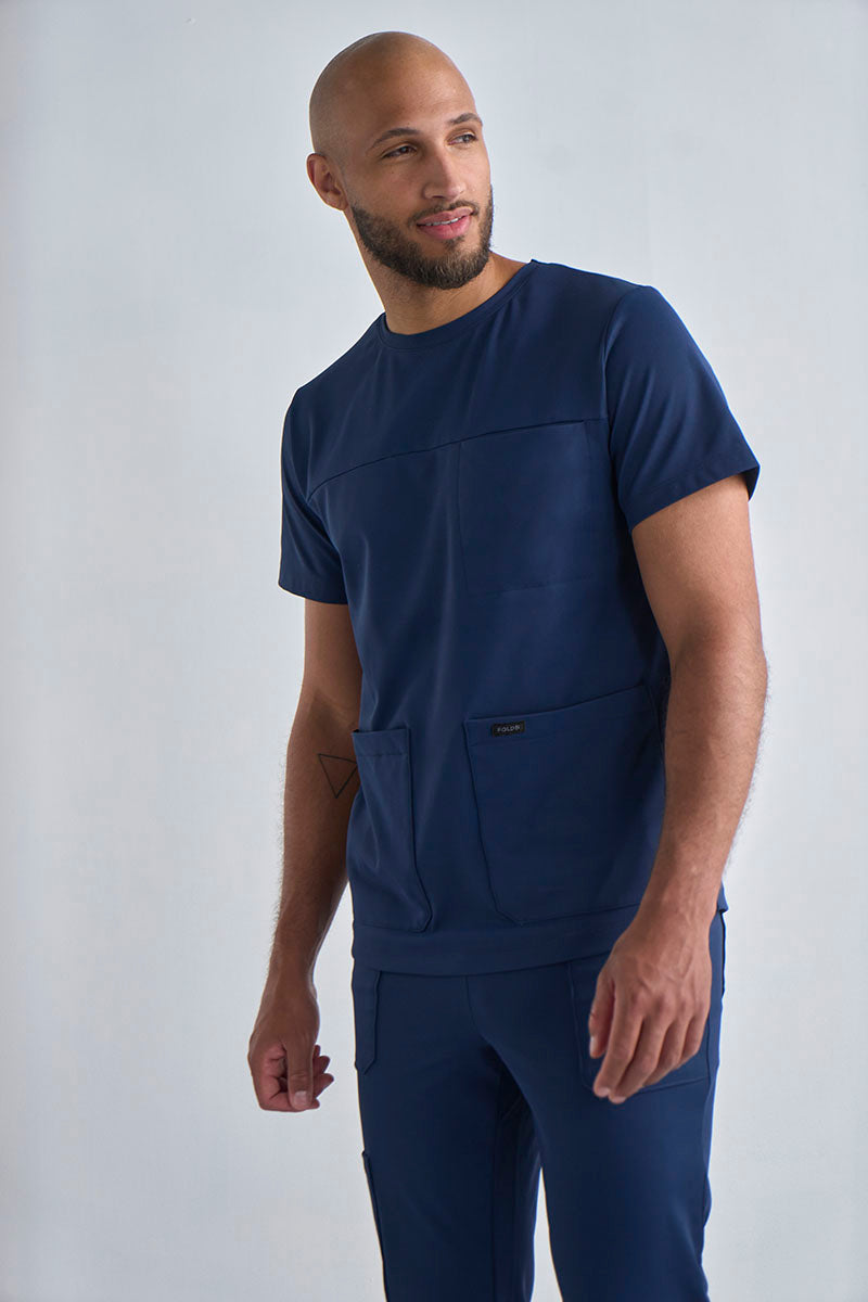 Men's Crew Neck Scrub Top | Men's Medical Wear – Folds Wear